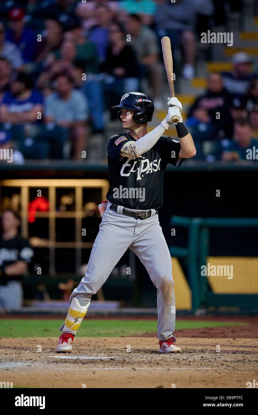 El Paso Chihuahuas Clay Dungan (4) bats during an MiLB Pacific Coast ...