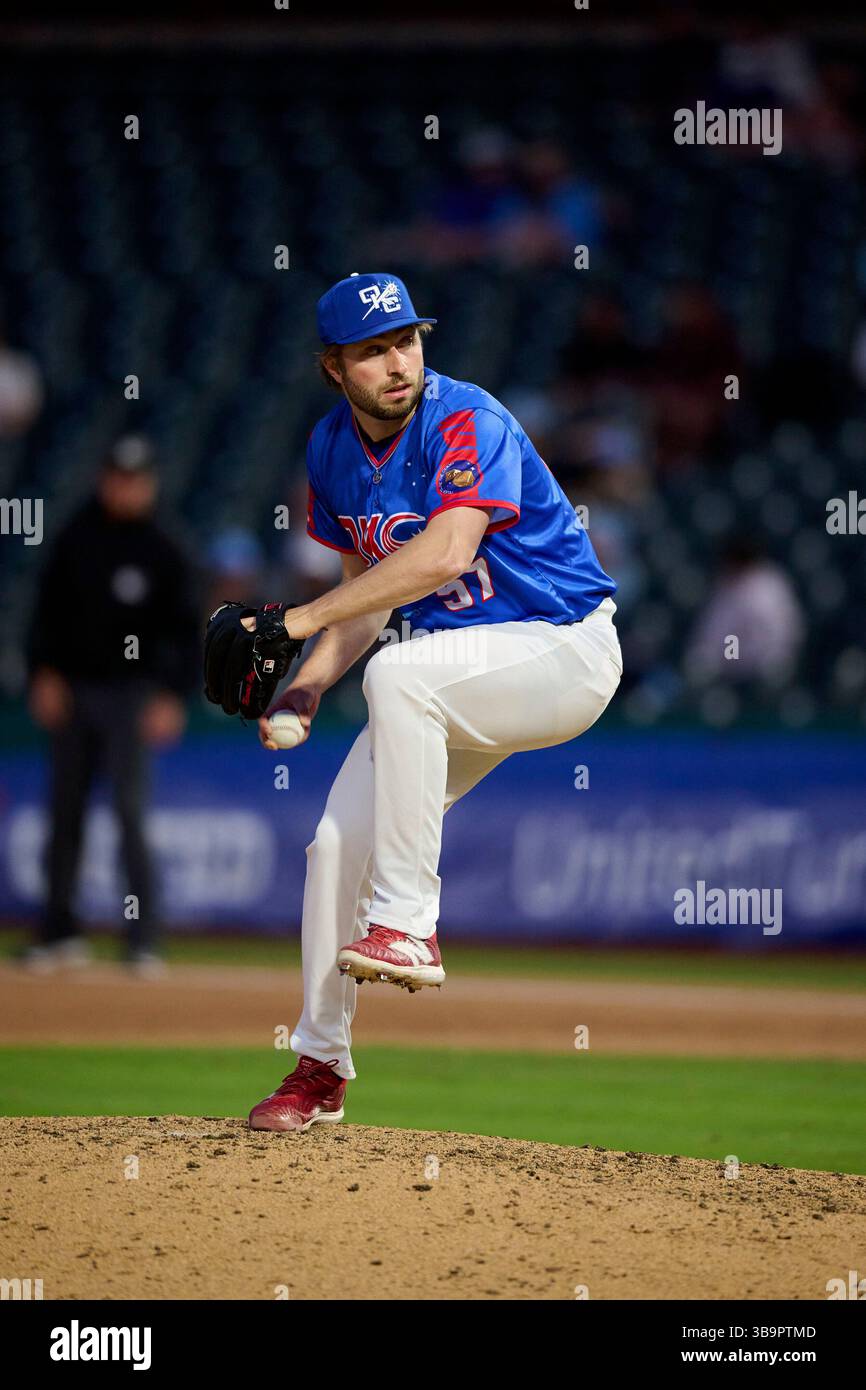 Oklahoma City Comets pitcher Ryan Loutos (57) during an MiLB Pacific ...