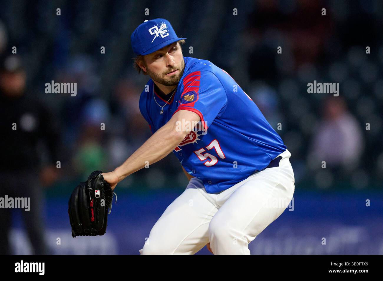Oklahoma City Comets pitcher Ryan Loutos (57) during an MiLB Pacific ...
