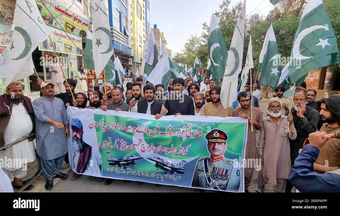 Members of Jhalawan Public Panel are holding protest demonstration ...