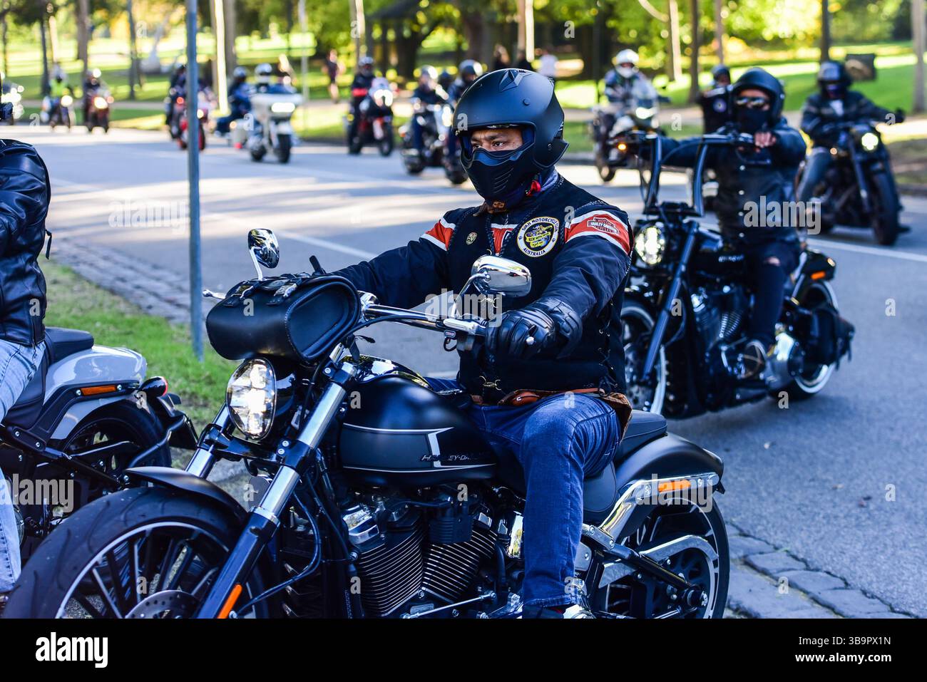 Melbourne, Australia. 10th May, 2025. Member of Sikh Motorcycle Club ...