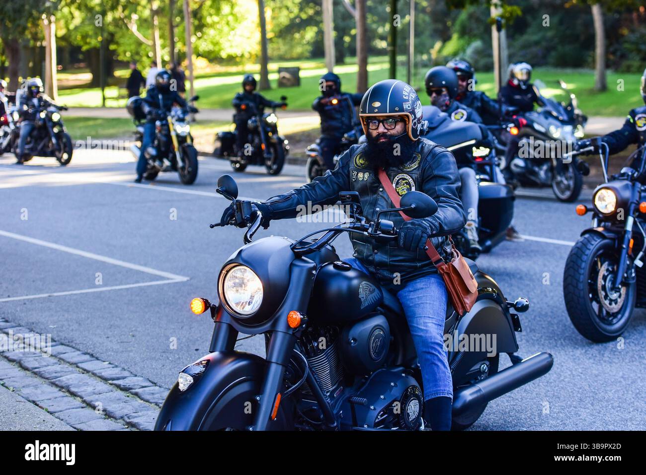 Melbourne, Australia. 10th May, 2025. Member of Sikh Motorcycle Club ...