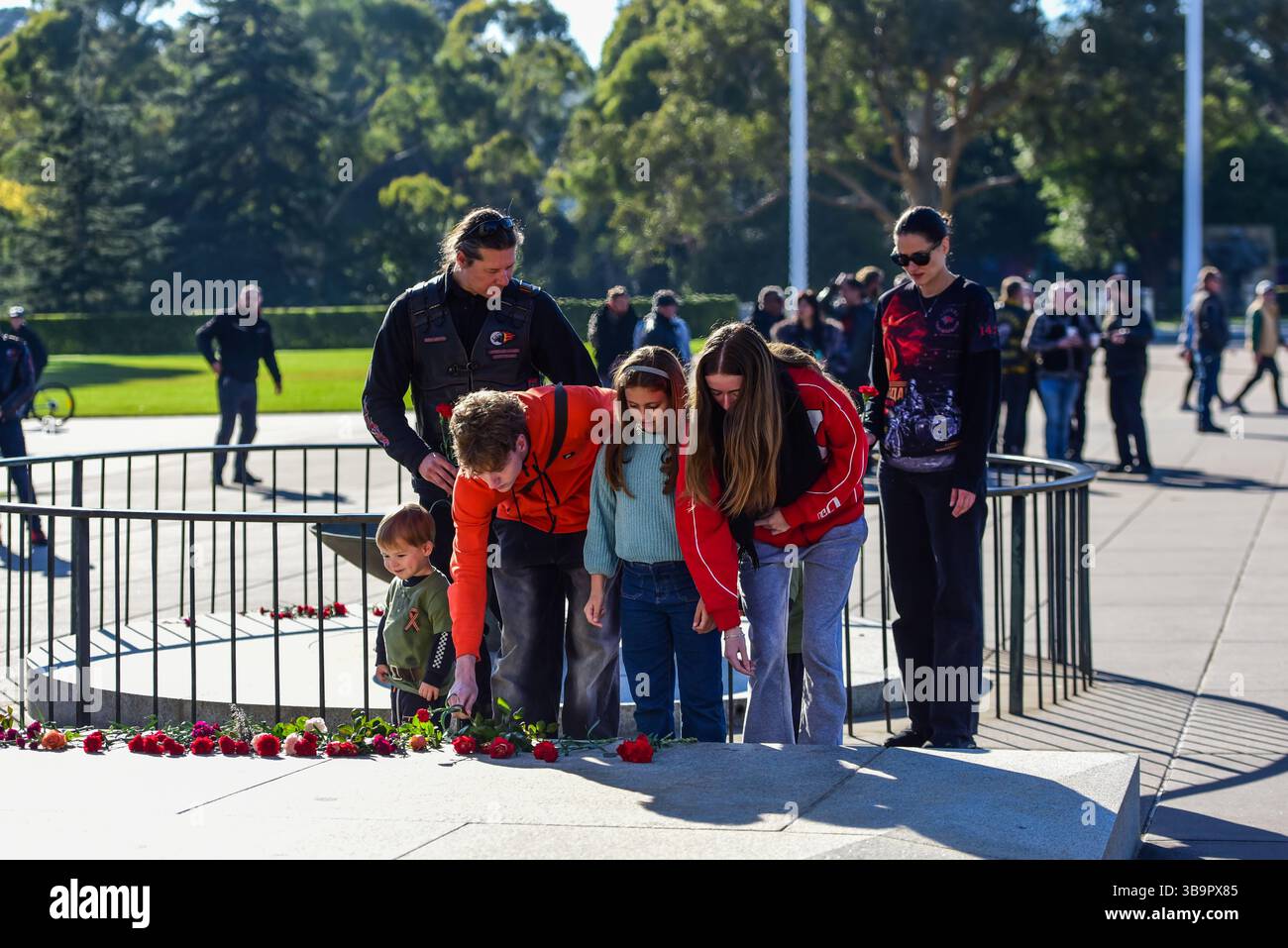 Melbourne, Australia. 10th May, 2025. People seen laying flowers at the ...