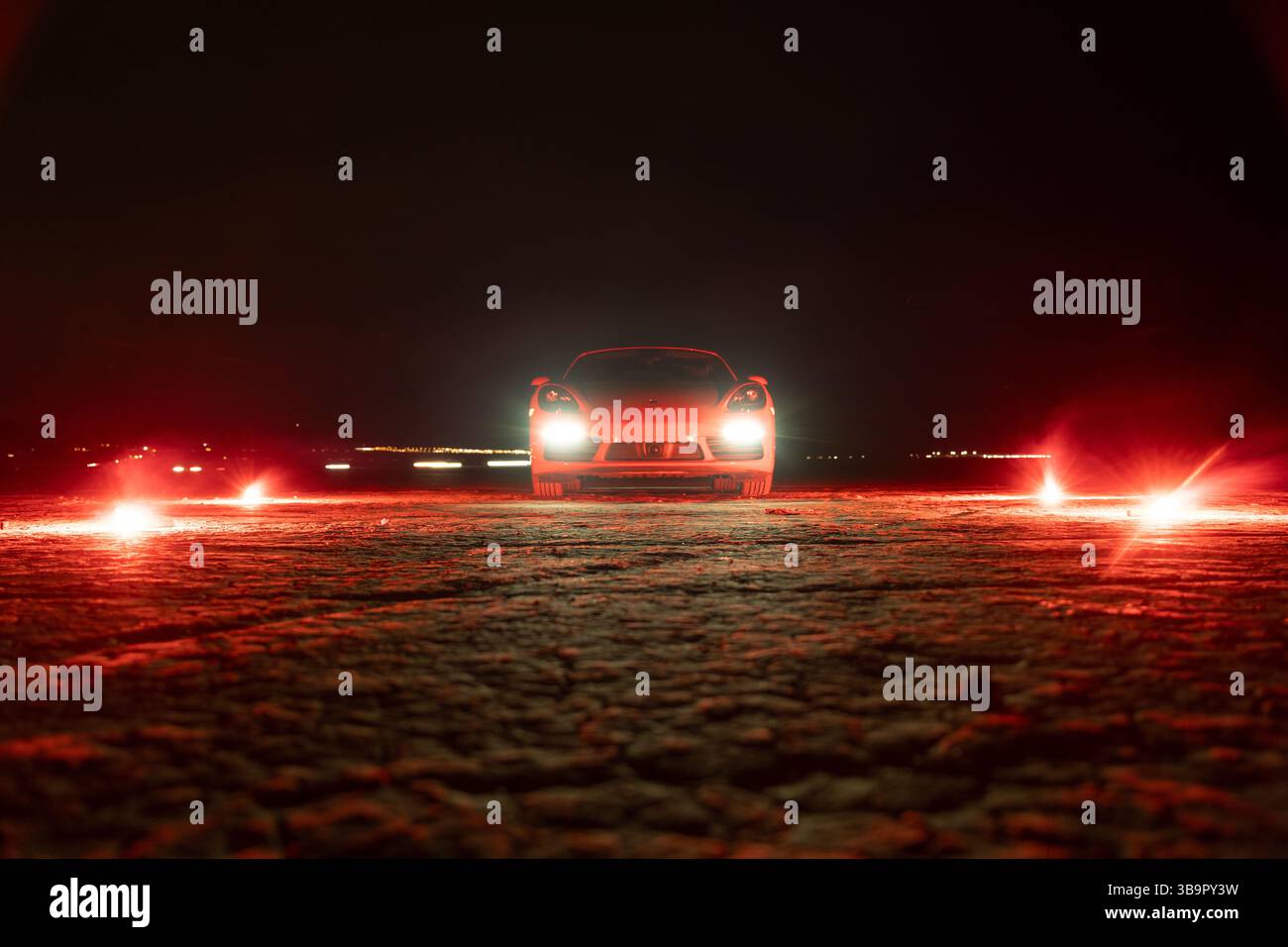 Professional car photos of a red sports car Stock Photo - Alamy