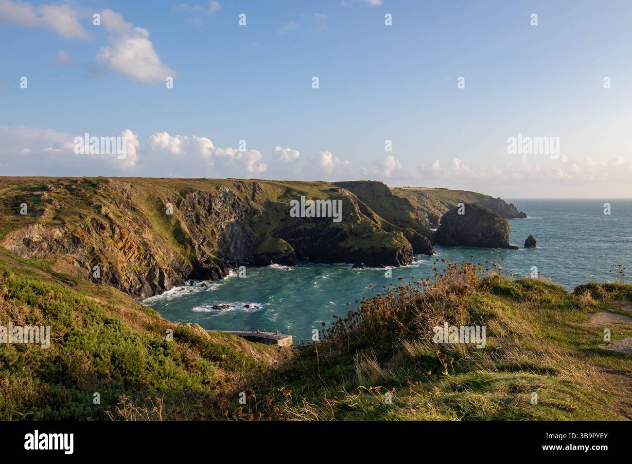 A breathtaking view of Mullion Cove on Cornwall's Lizard Peninsula ...