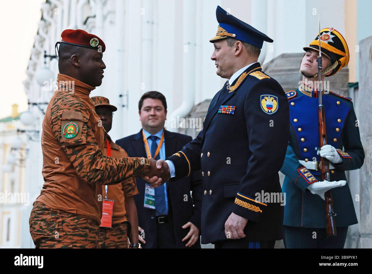Commandant of the Moscow Kremlin Maj. Gen. Sergey Udovenko, right ...