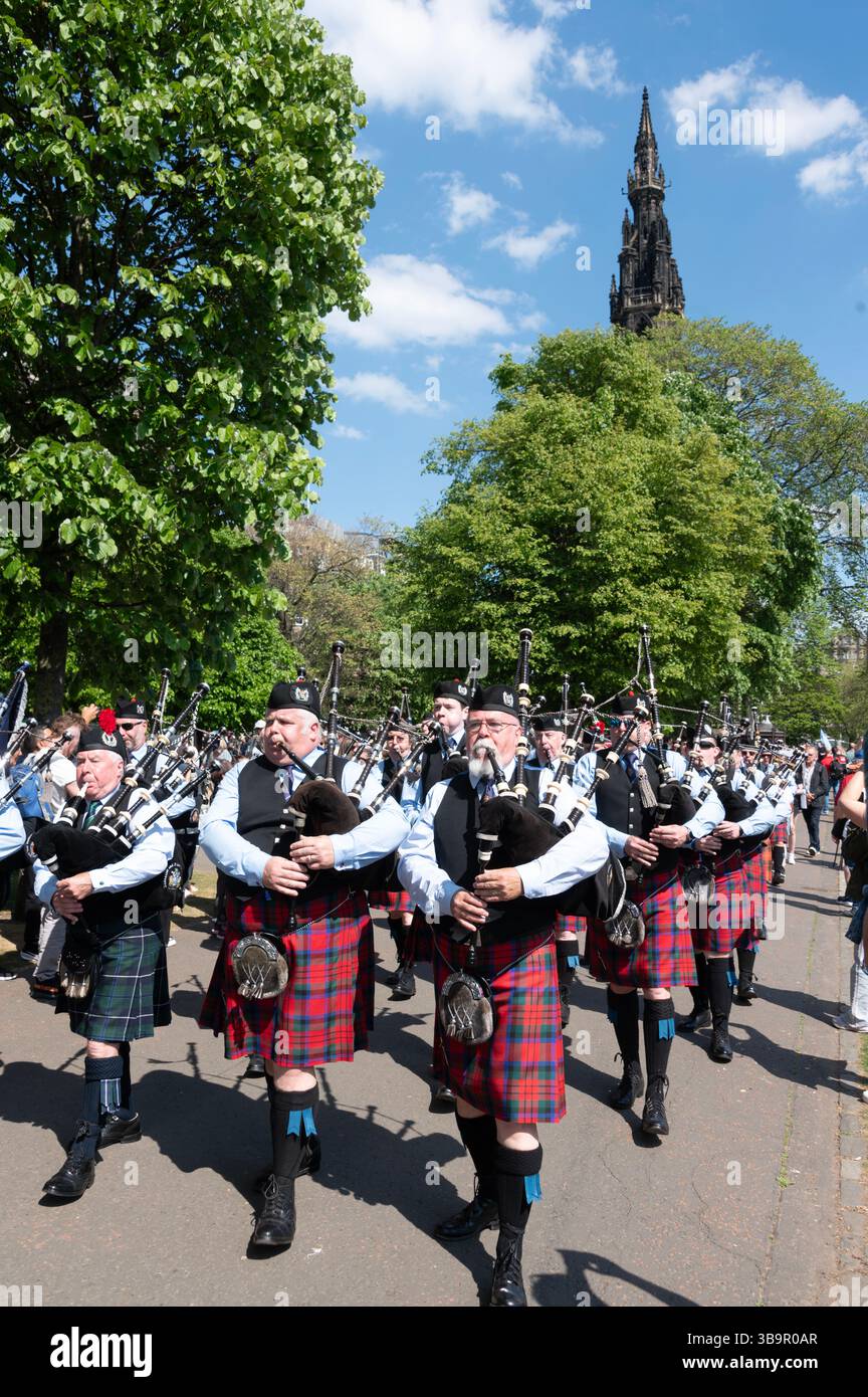 Edinburgh, 10th May 2025. The first ever Tartan Day Parade in Edinburgh ...