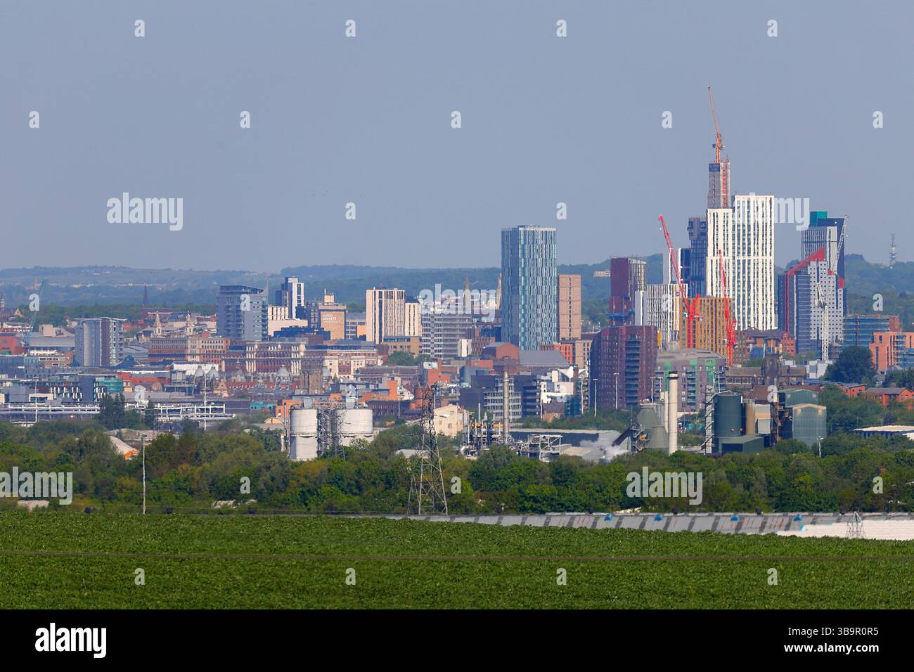 Leeds City Centre from Rothwell in May 2025. The current tallest ...