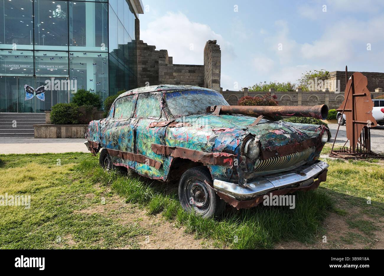 Baku, Azerbaijan. May 1, 2025. A view from Qala From to Art Museum in ...