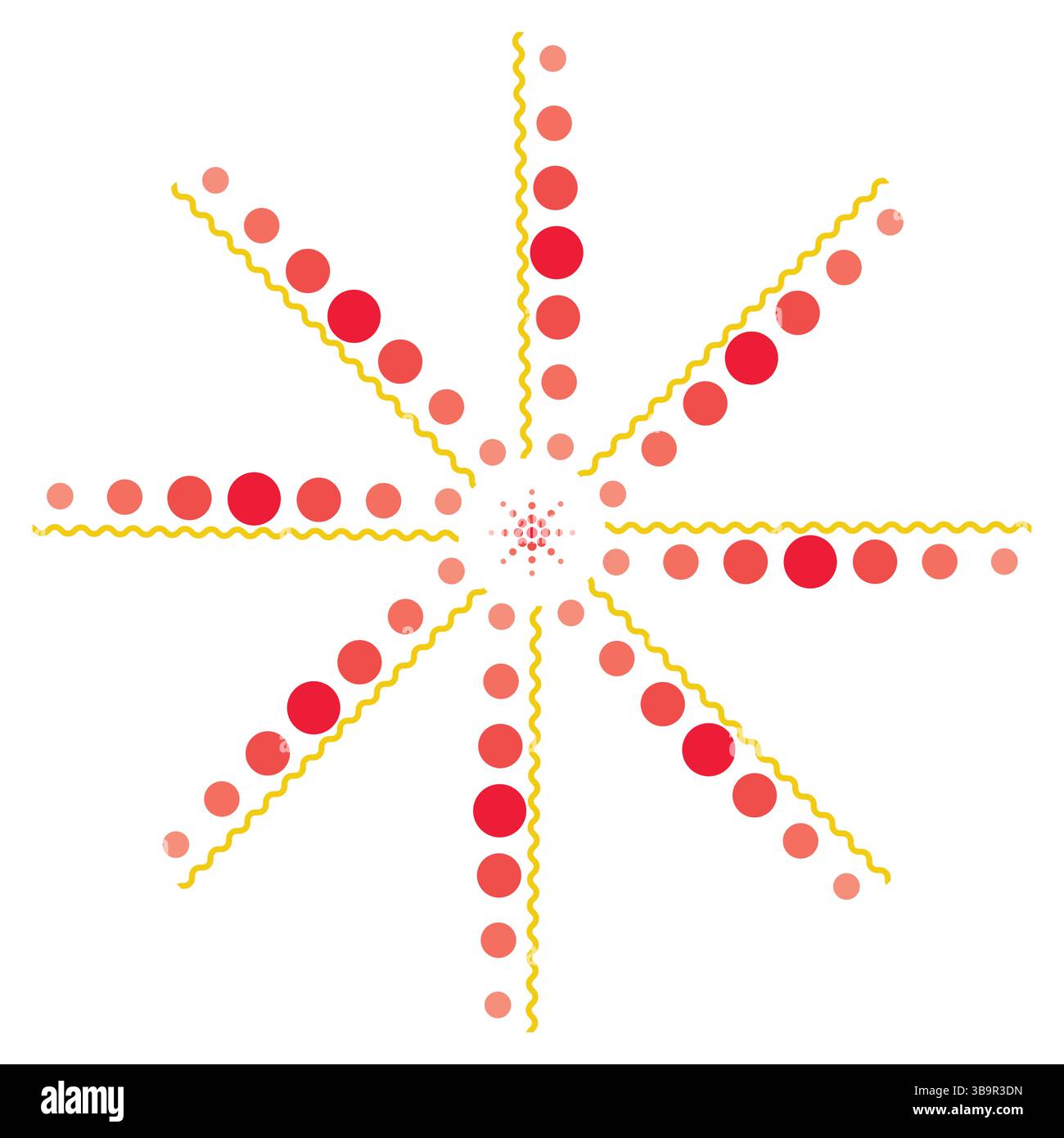 Dotted star with dots on a white background. Vector illustration Stock ...