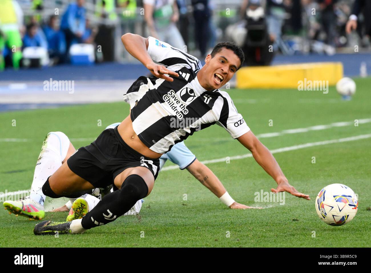 Rome, Italy. 10th May, 2025. Alberto Costa of Juventus FC and Luca Pellegrini of SS Lazio during ...