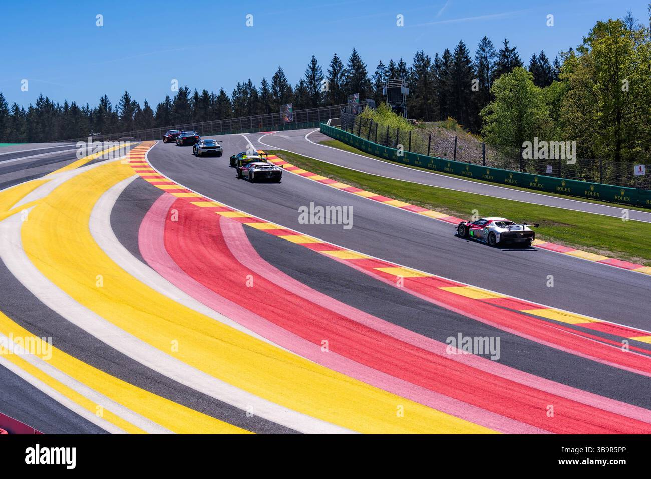 Spa Francorchamps, Belgium. 10th May, 2025. some GT3's throught Eau ...