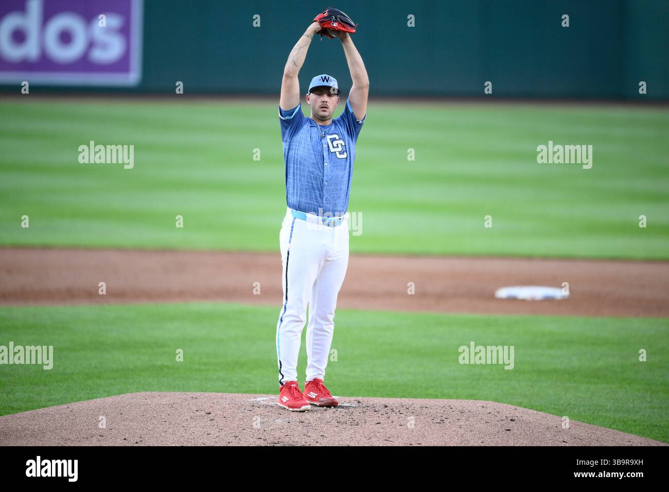 Washington Nationals starting pitcher Mitchell Parker (70) in action ...