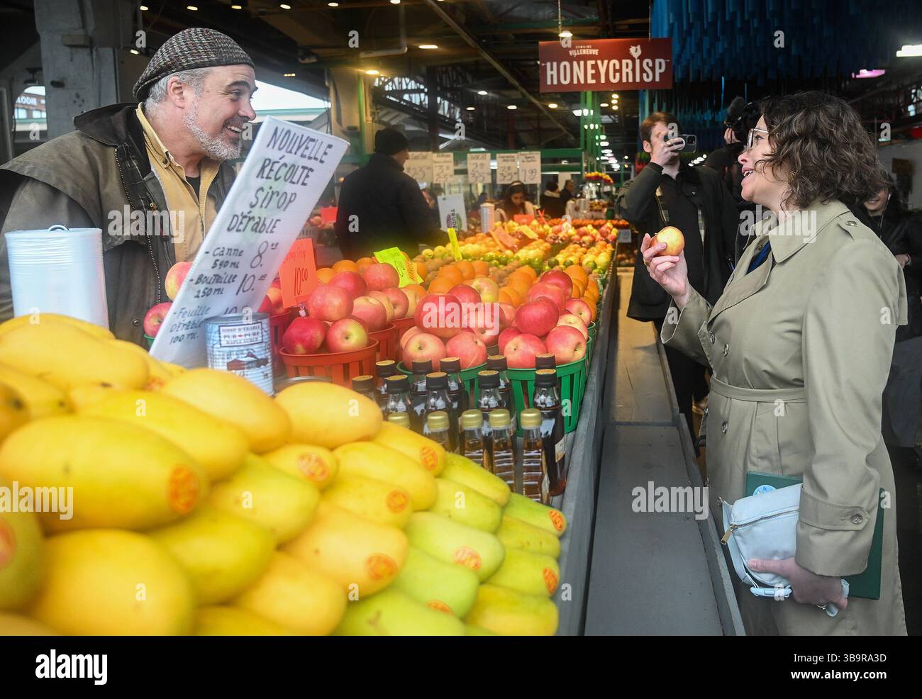 Montreal, Canada. 10th May, 2025. Emma Mulvaney-Stanak, mayor of ...