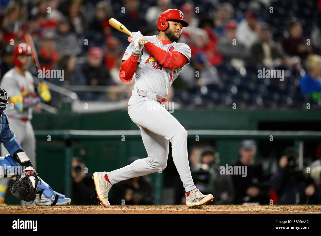 St. Louis Cardinals' Victor Scott II in action during a baseball game ...