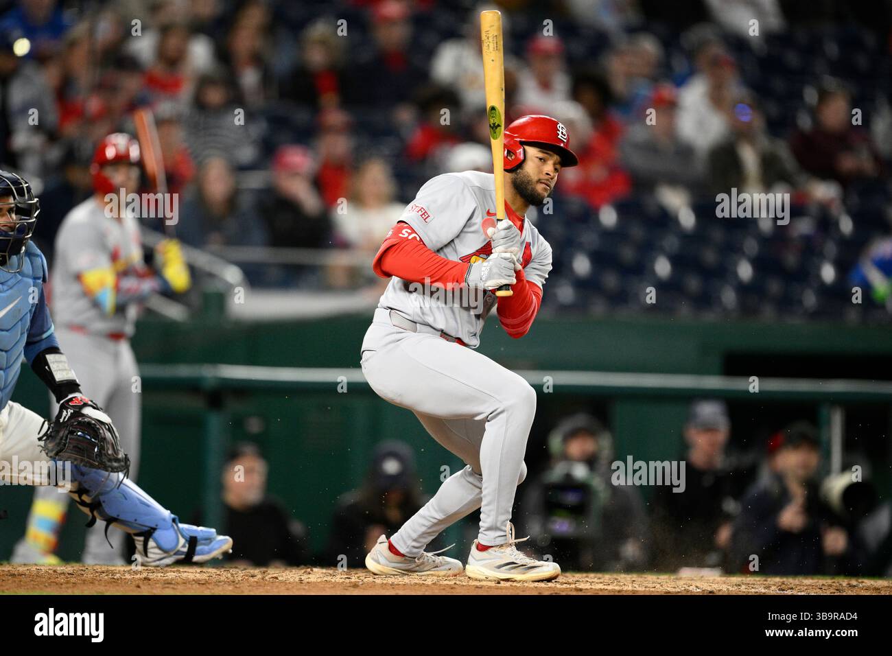 St. Louis Cardinals' Victor Scott II in action during a baseball game ...