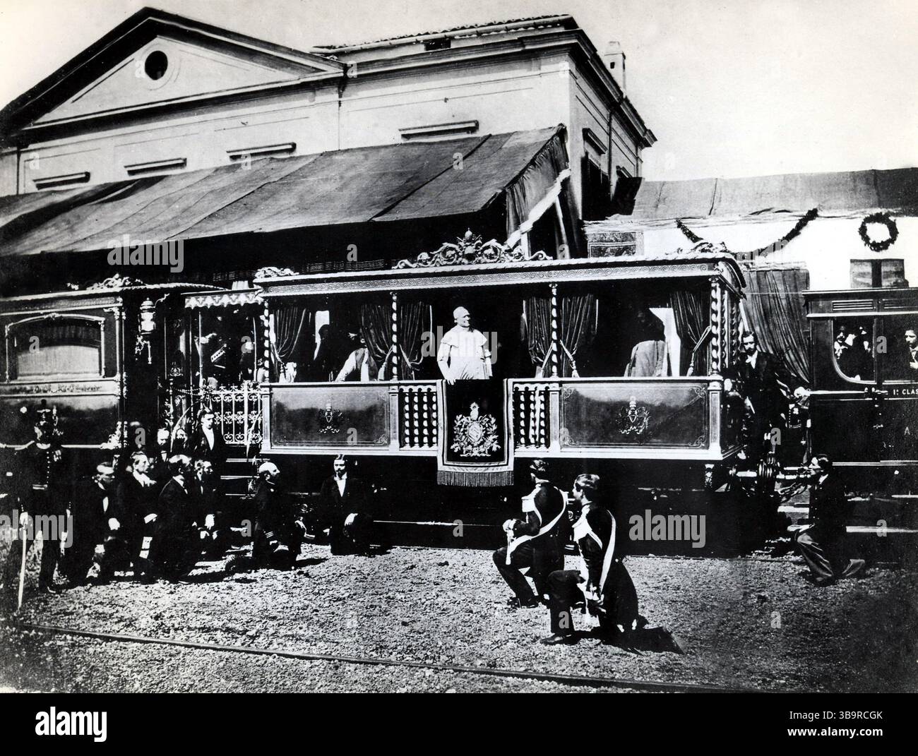 Pope Pius IX in the papal train in 1863. Pope Pius IX (born Giovanni ...