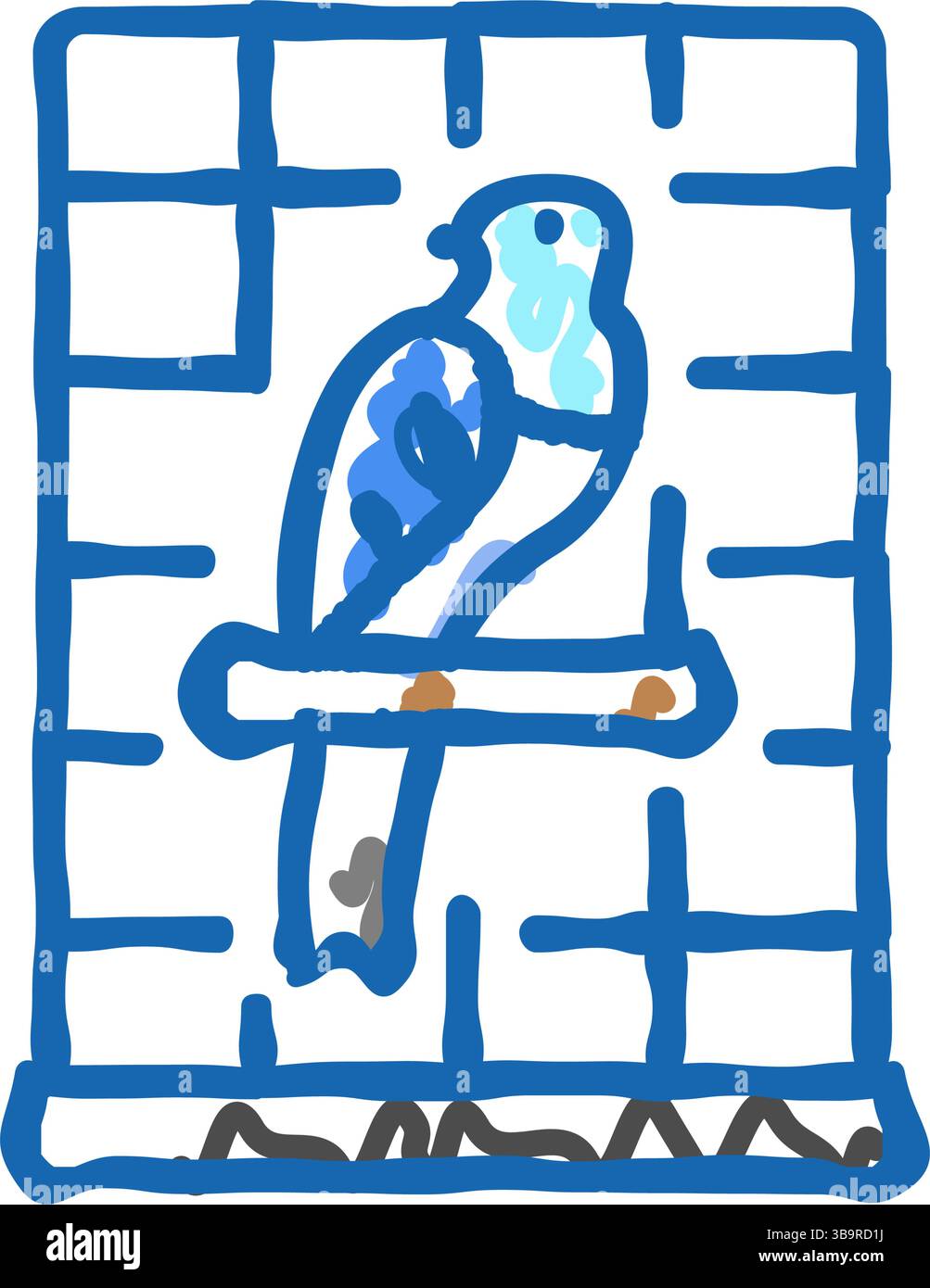 Cage parrot bird color Stock Vector Images - Alamy