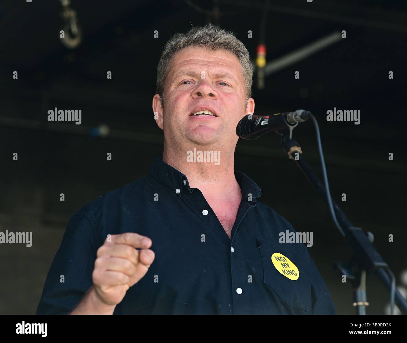 LONDON, UK. 10th May, 2025. Speaker Jake Bowers is a Romani journalist ...