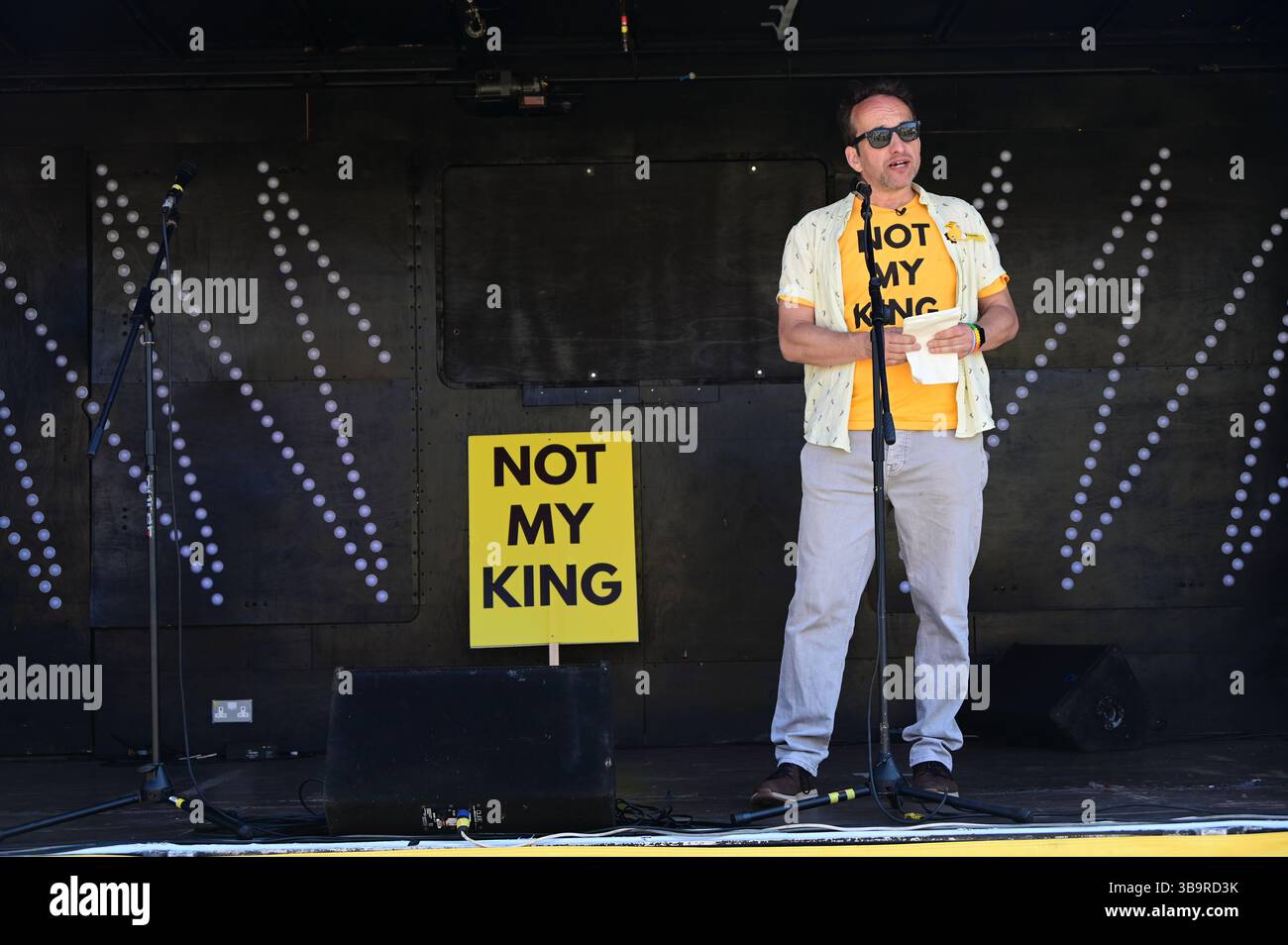 LONDON, UK. 10th May, 2025. Speaker Graham Smith is a CEO of Republic ...