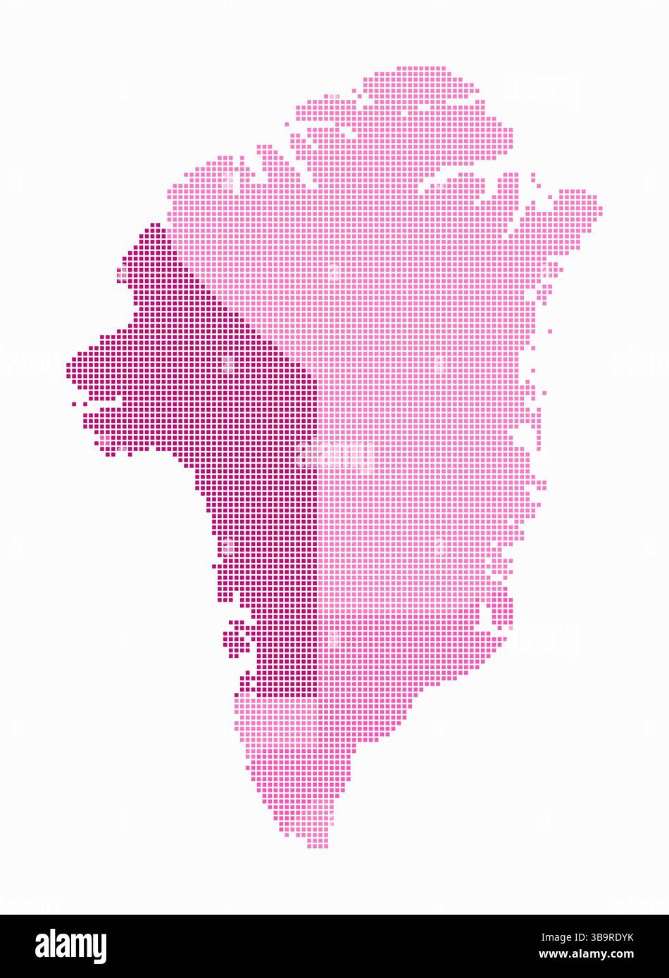 Greenland dotted map. Digital style map of the country on a white ...