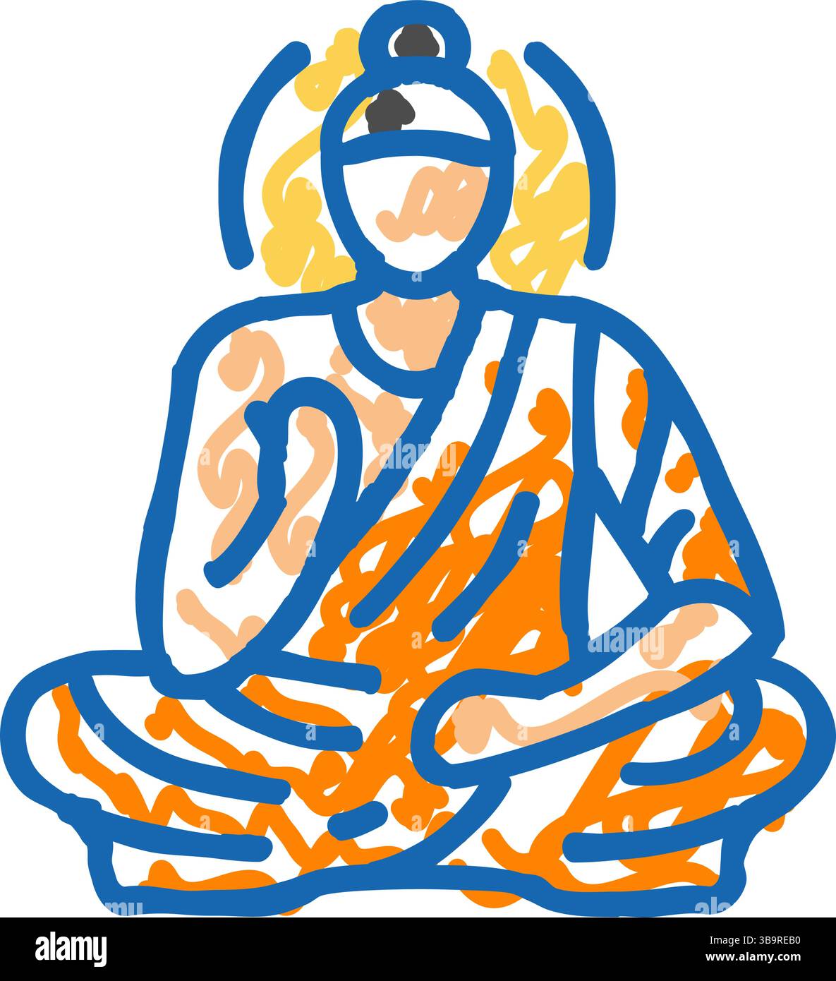buddha siddhartha gautama icon doodle illustration Stock Vector Image ...