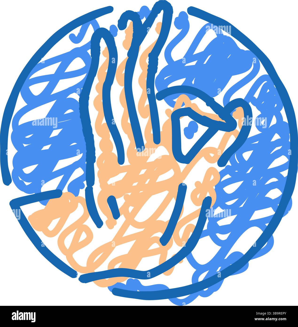 buddha hand gesture mudra icon doodle illustration Stock Vector Image ...