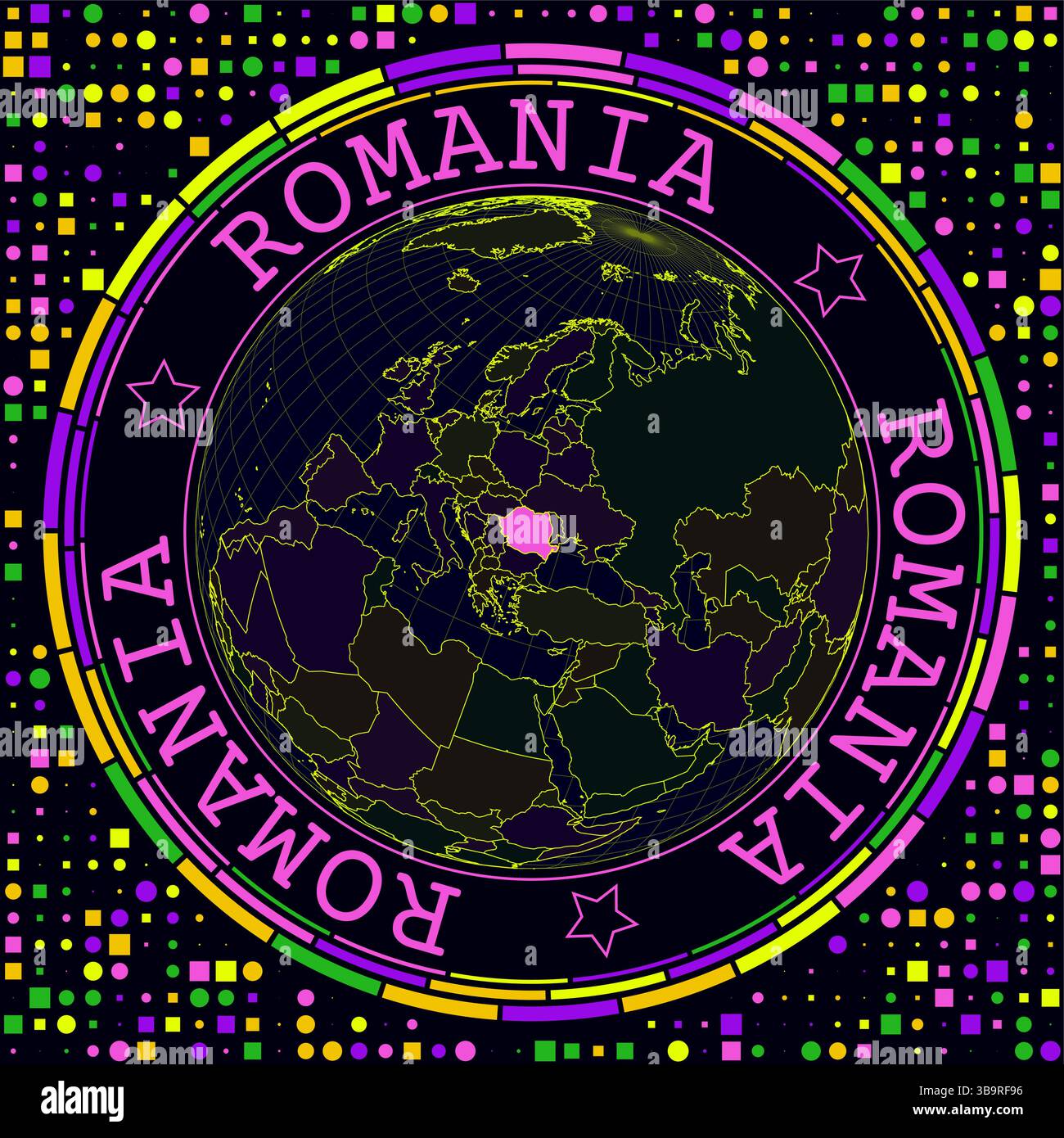 Futuristic romania on globe hi-res stock photography and images - Alamy