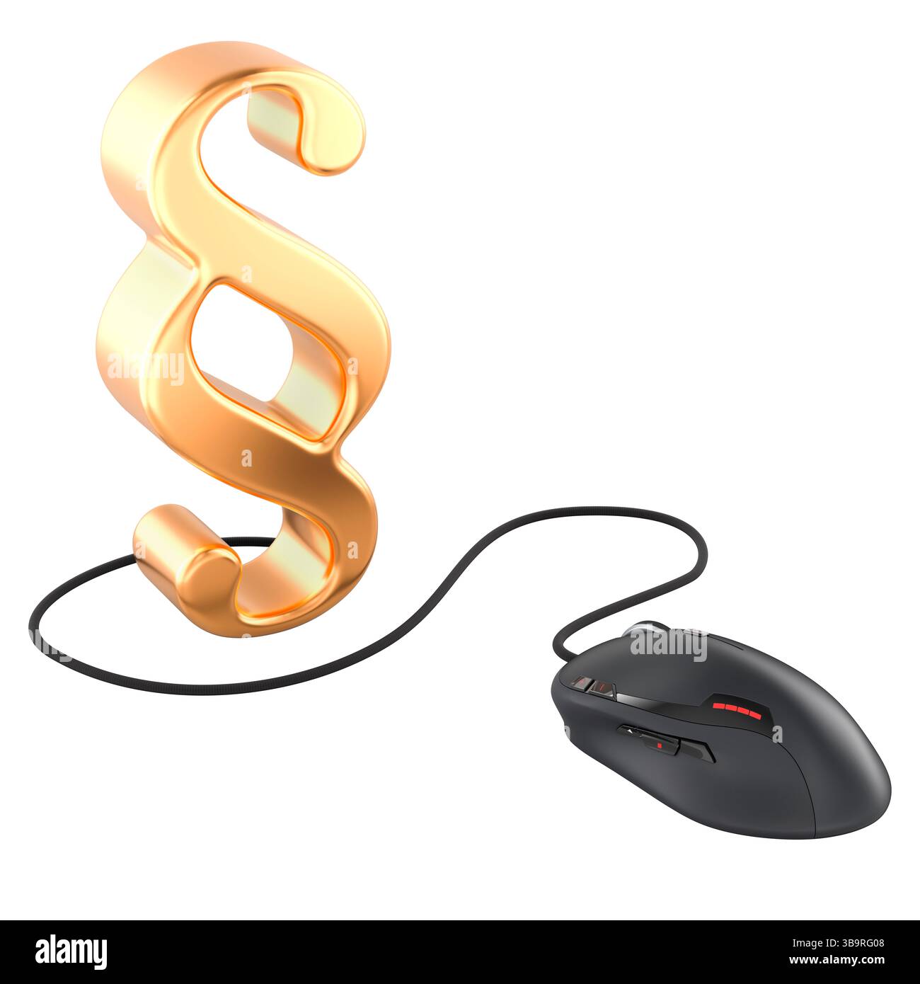 Section symbol with computer mouse, 3D rendering isolated on white background Stock Photo - Alamy