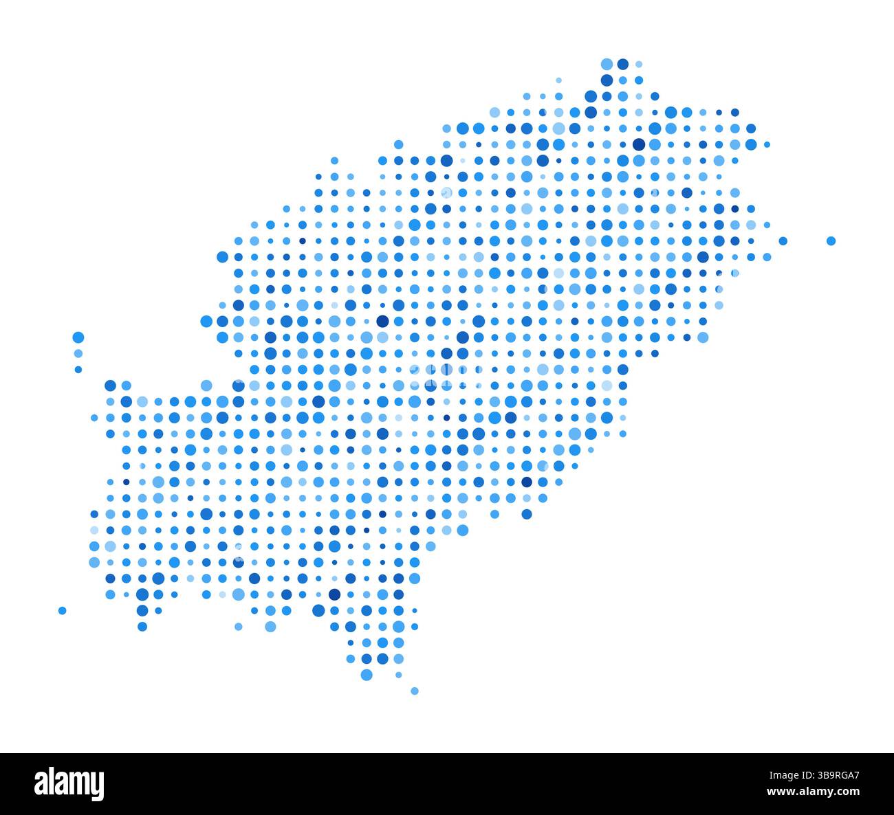 Ibiza Dot Map. Island Digital Style Shape. Ibiza vector image. Island ...