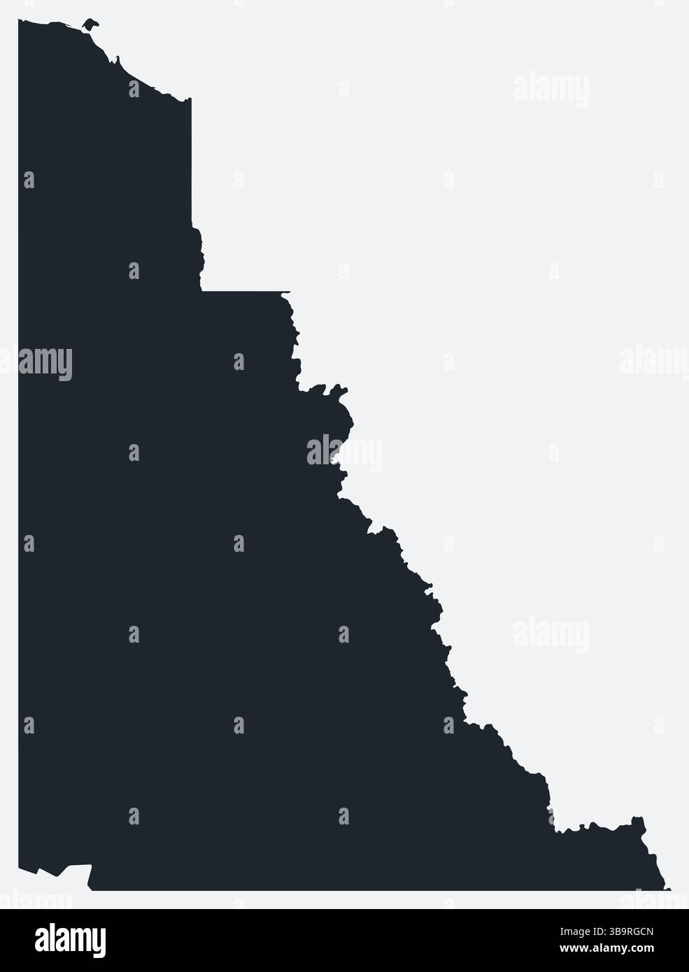 Yukon map. Just a simple border map. Shape of the province. Flat blank ...