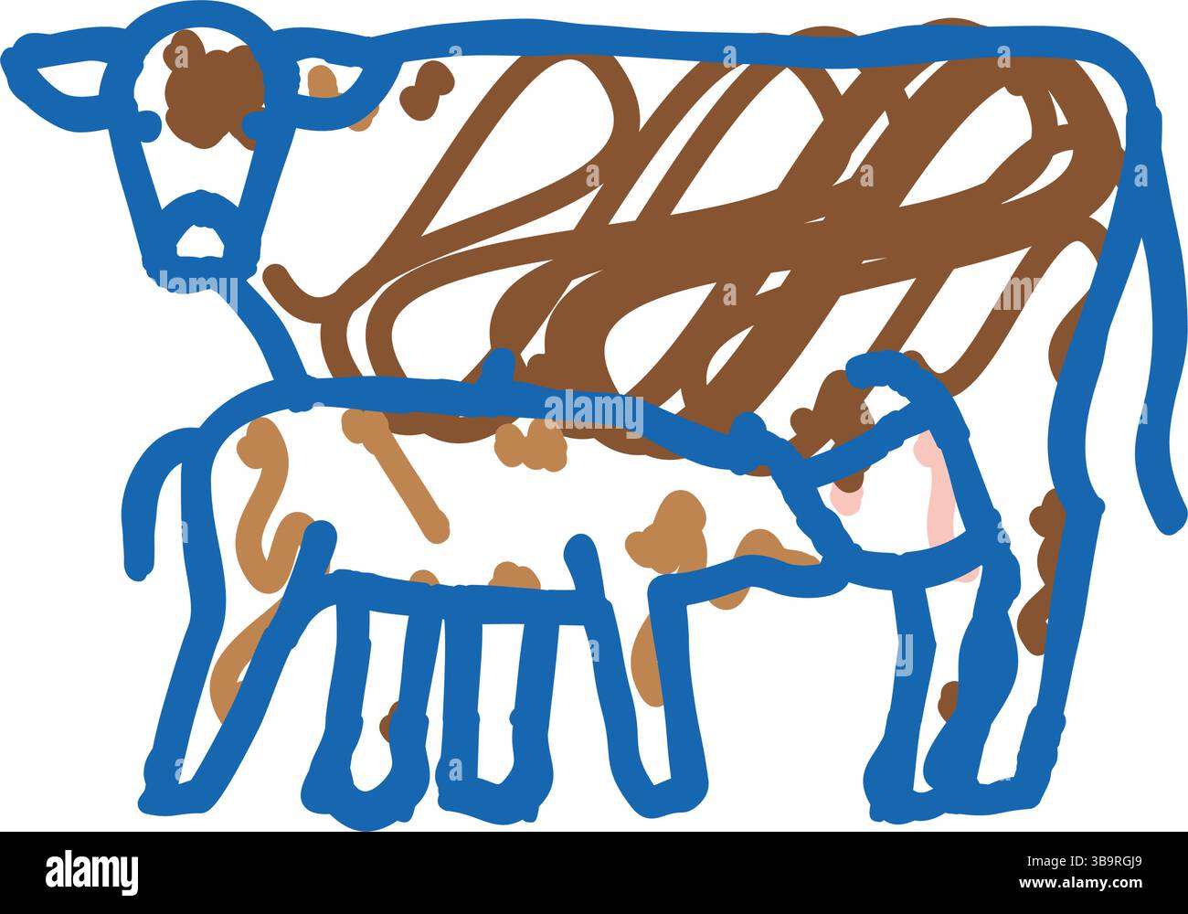 cow with calf icon doodle illustration Stock Vector Image & Art - Alamy