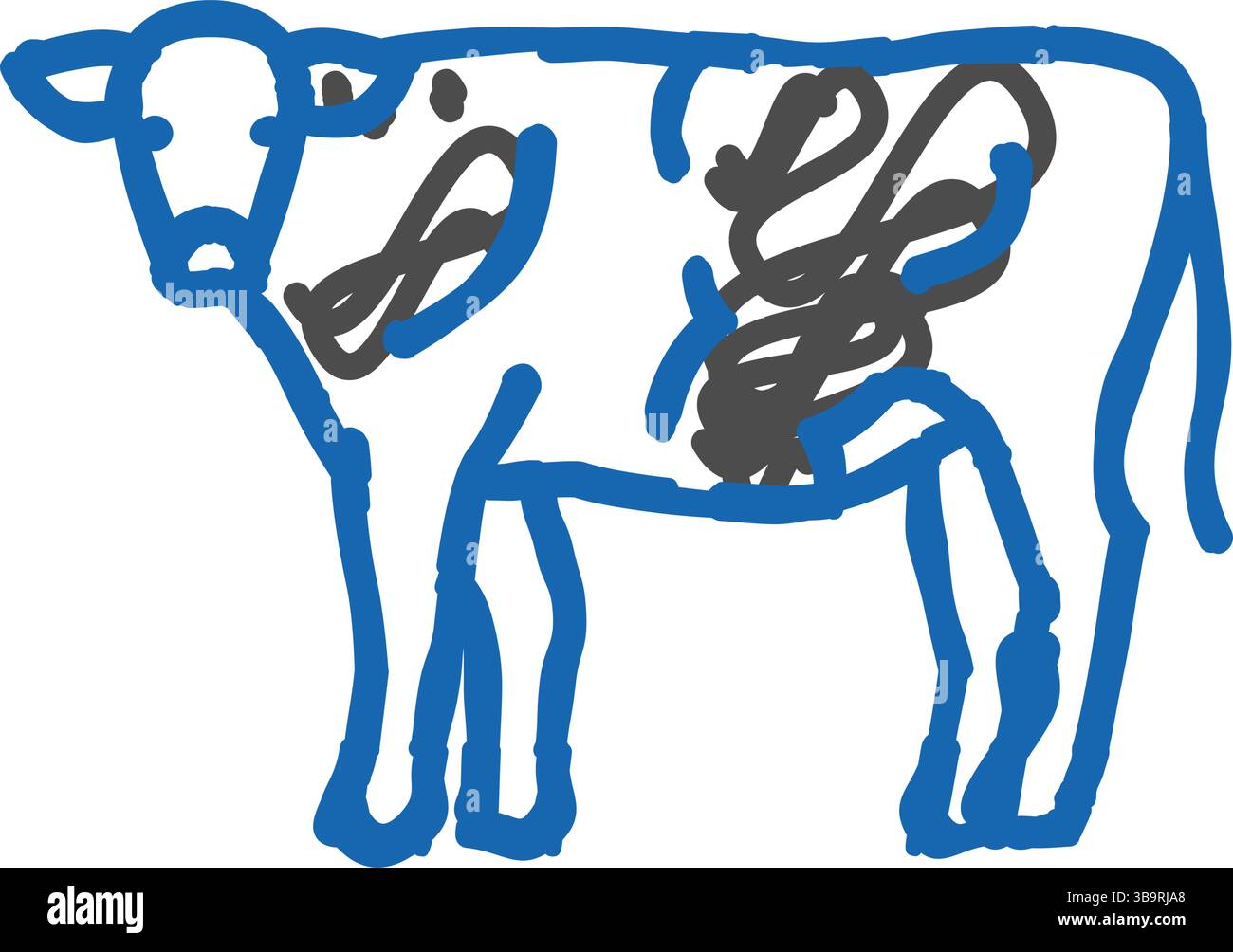 cow standing icon doodle illustration Stock Vector Image & Art - Alamy