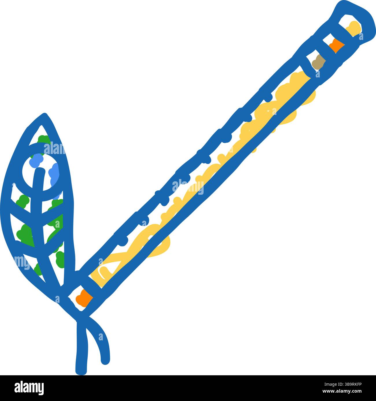 krishna flute hinduism icon doodle illustration Stock Vector Image ...