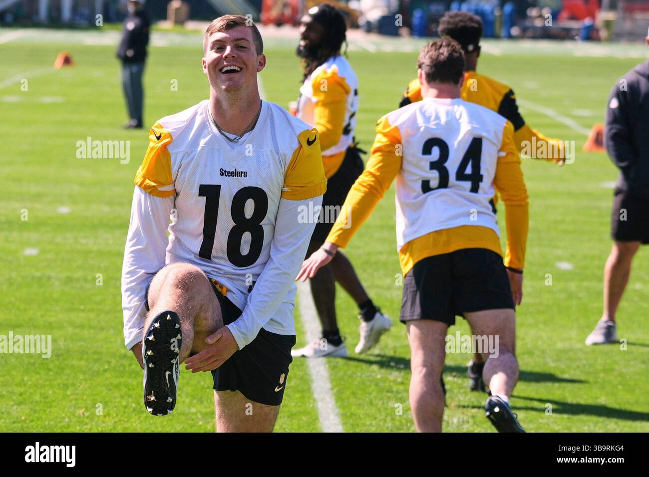 Pittsburgh Steelers sixth round draft pick, quarterback Will Howard (18 ...