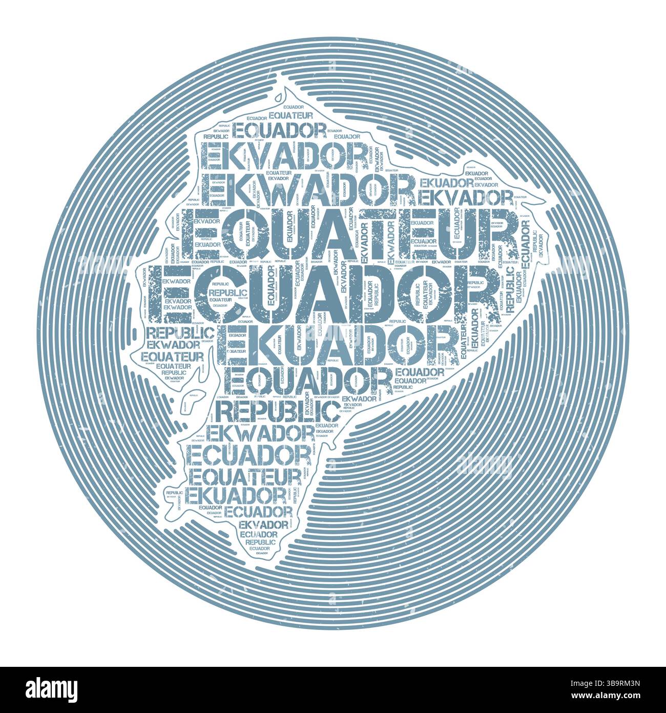Ecuador Vector Image. Country round logo design. Ecuador poster in ...