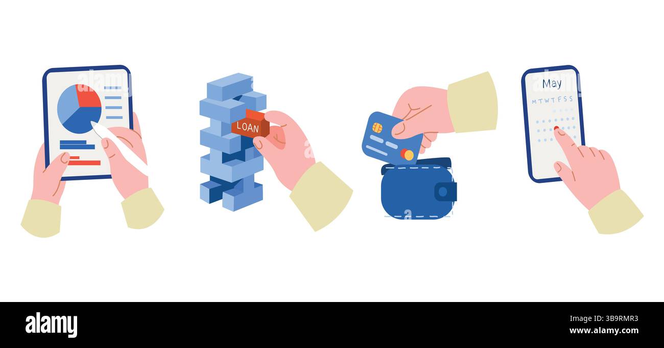 Financial Planning and Budgeting Concept Flat design illustrations of ...