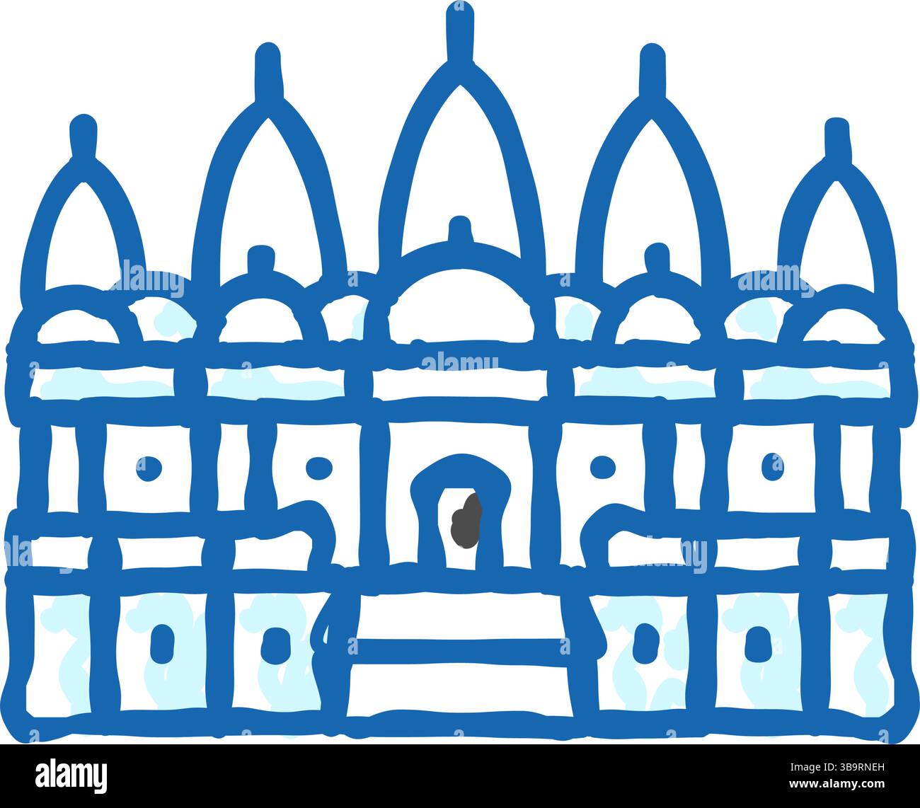 hindu temple god om icon doodle illustration Stock Vector Image & Art ...