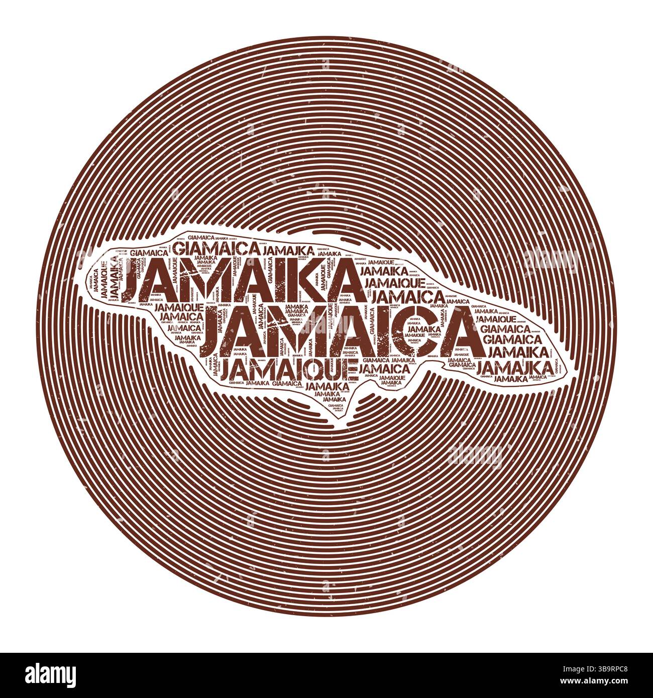 Jamaica Vector Image. Country round logo design. Jamaica poster in ...