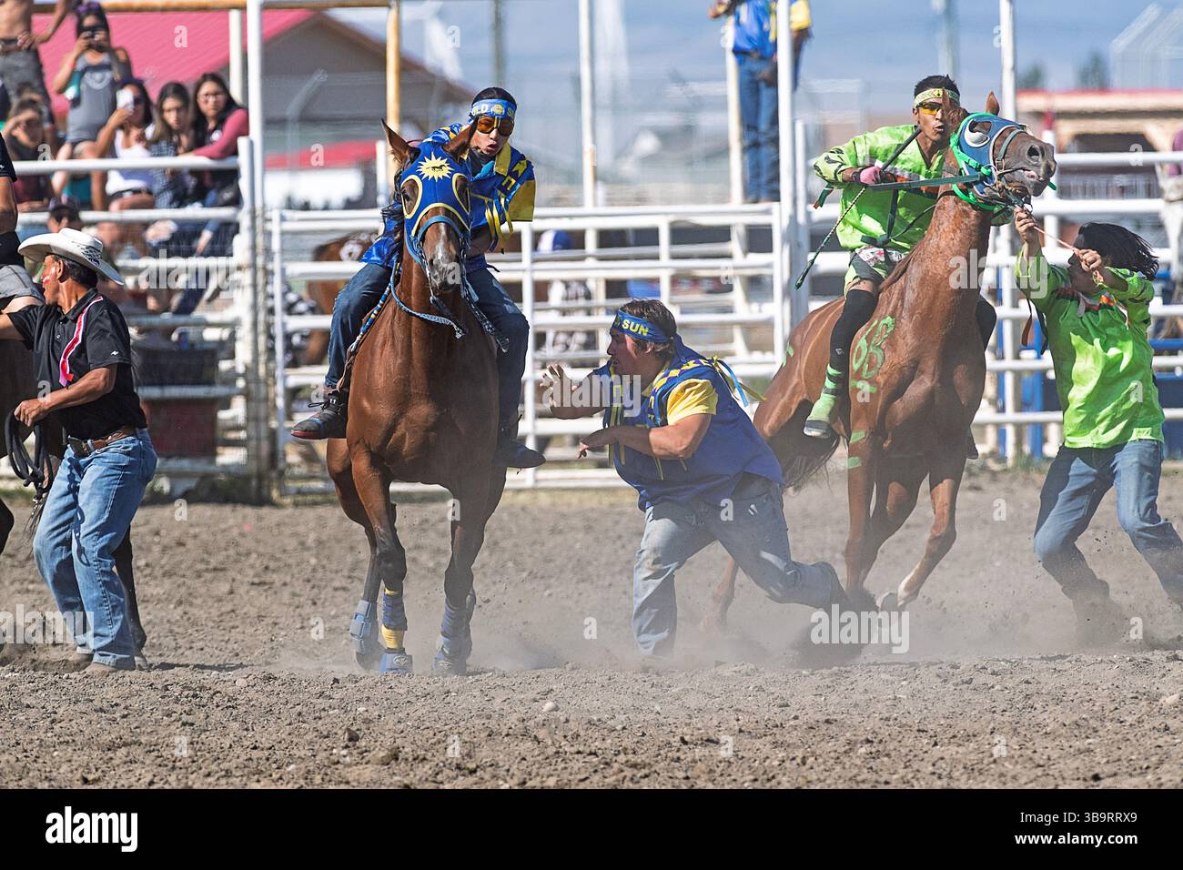 Piikani Nation Indian Relay (horse) Race in Brocket, Alberta Canada ...