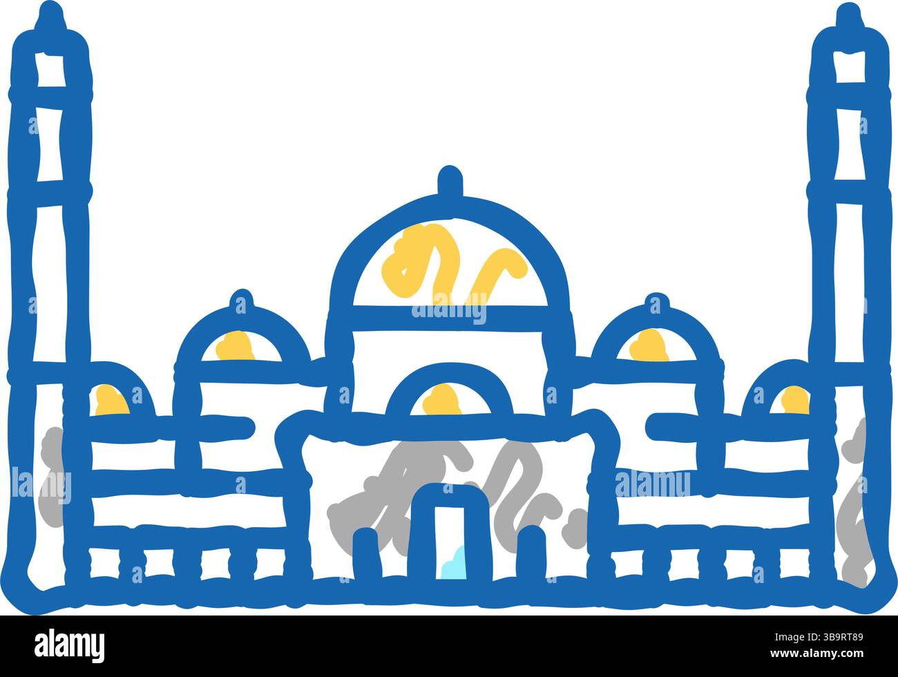 mosque islam muslim icon doodle illustration Stock Vector Image & Art ...