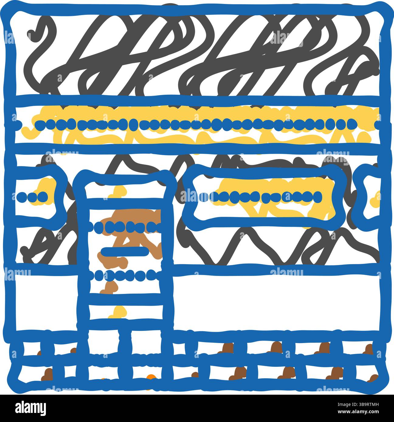 kaaba islam muslim icon doodle illustration Stock Vector Image & Art ...