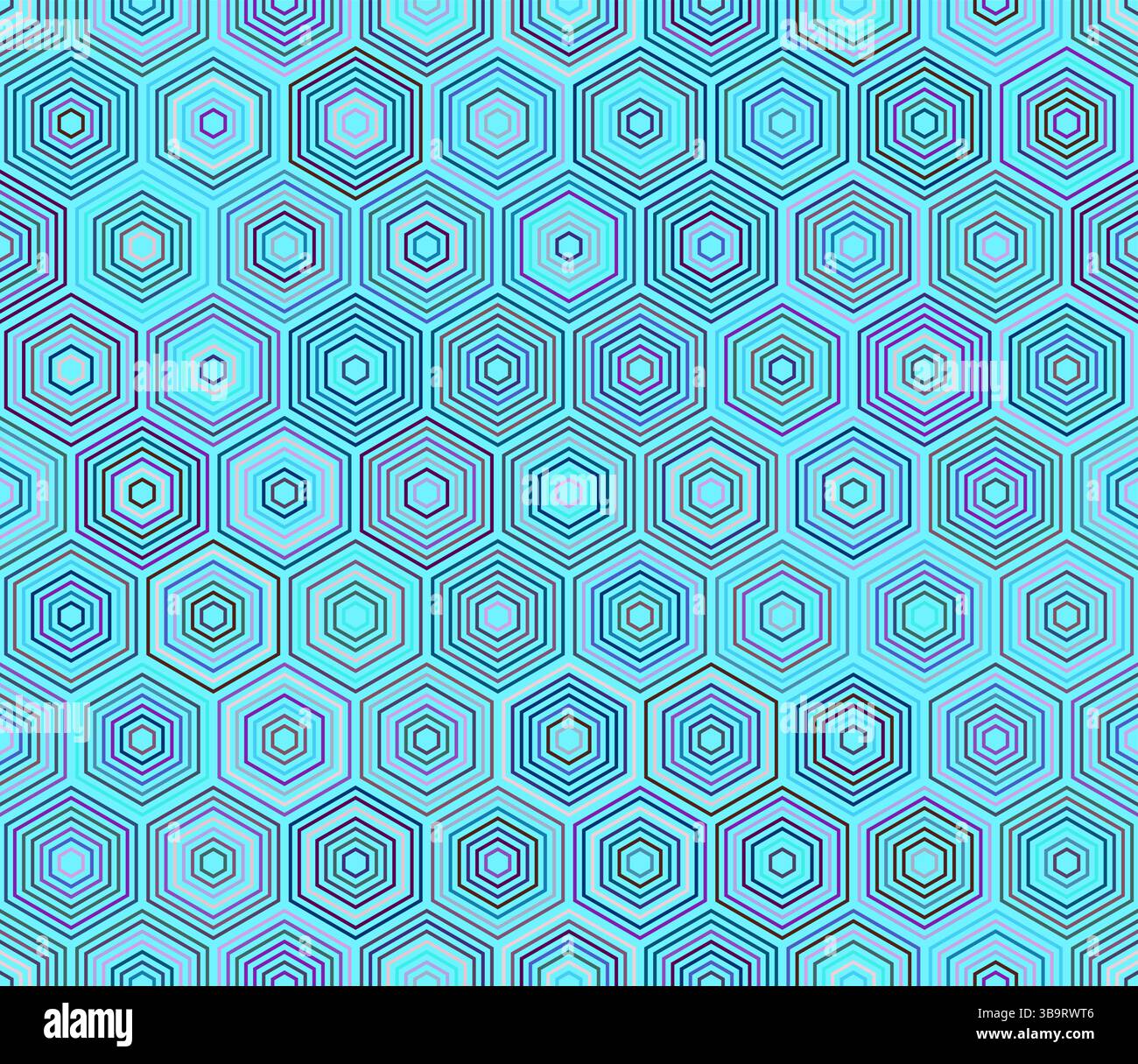 Hexagonal pattern background. Stacked hexagons mosaic pattern. Honeycomb cells. Multiple tones ...