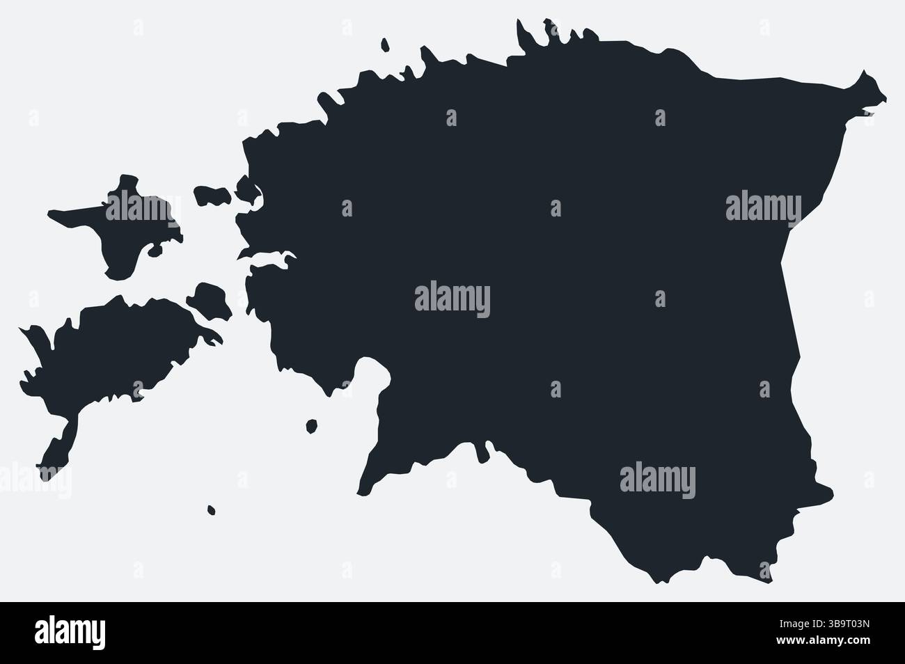 Estonia map. Just a simple border map. Shape of the country. Flat blank ...