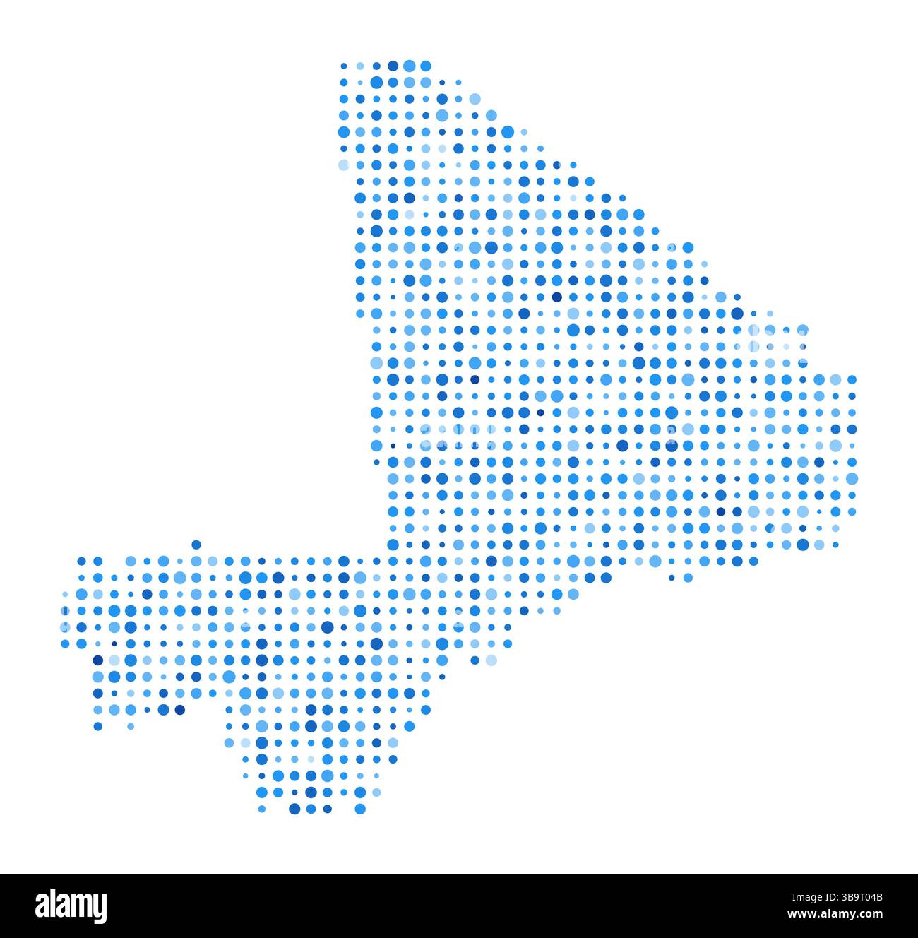 Mali Dot Map. Country Digital Style Shape. Mali vector image. Country ...