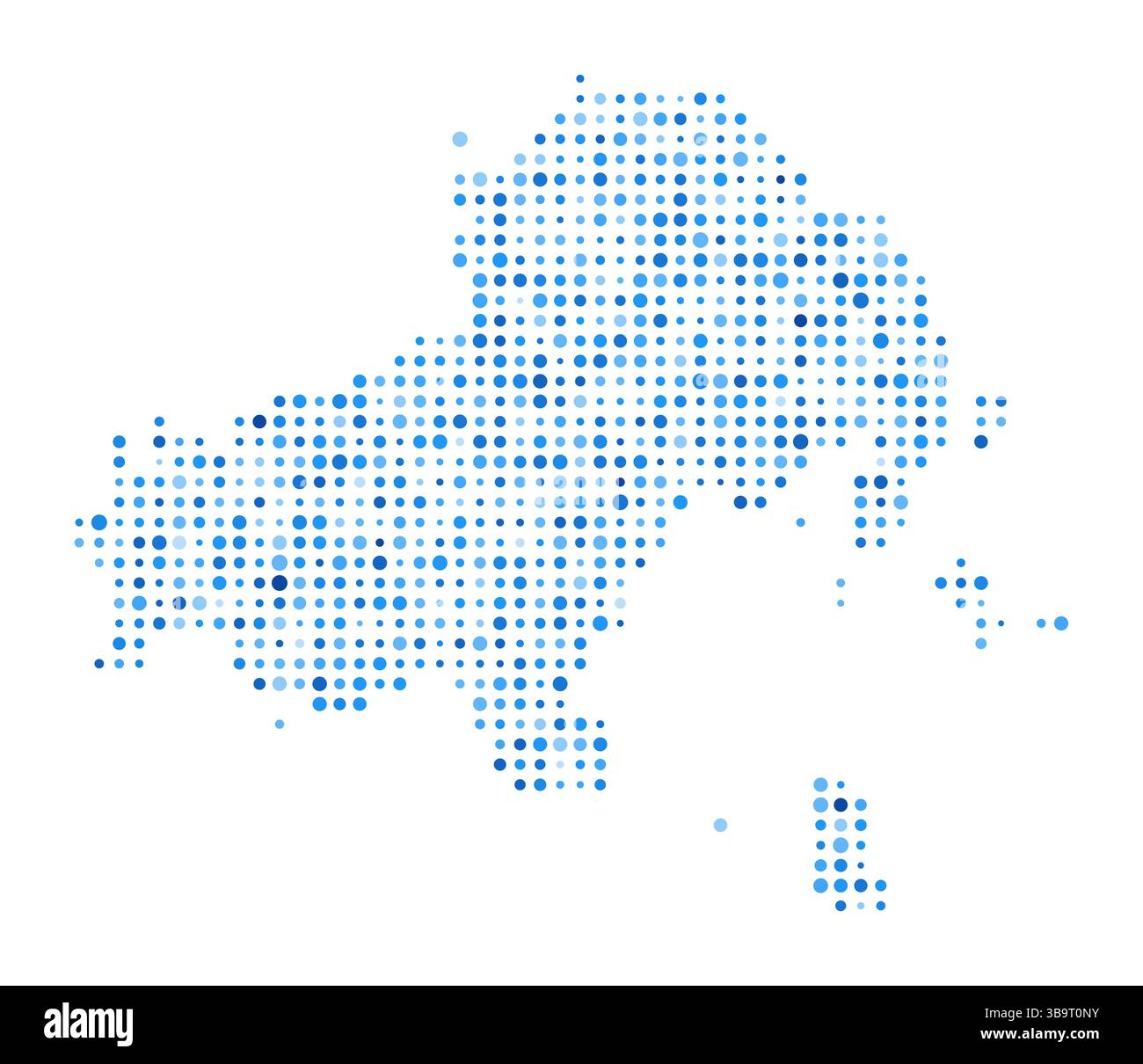 Skiathos Dot Map. Island Digital Style Shape. Skiathos vector image ...