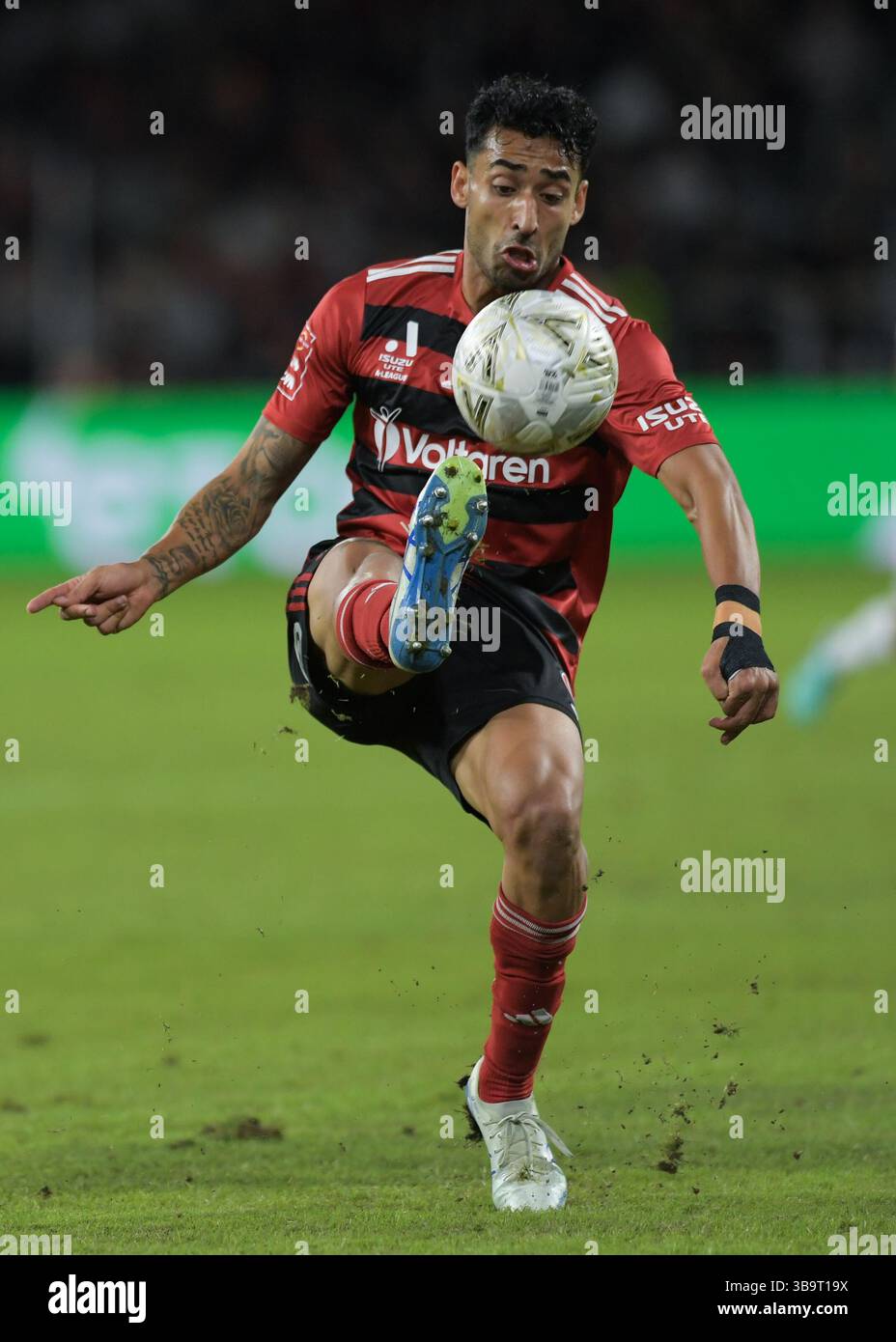 Parramatta, Australia. 10th May, 2025. Gabriel Cleur of Western Sydney Wanderers seen in action ...