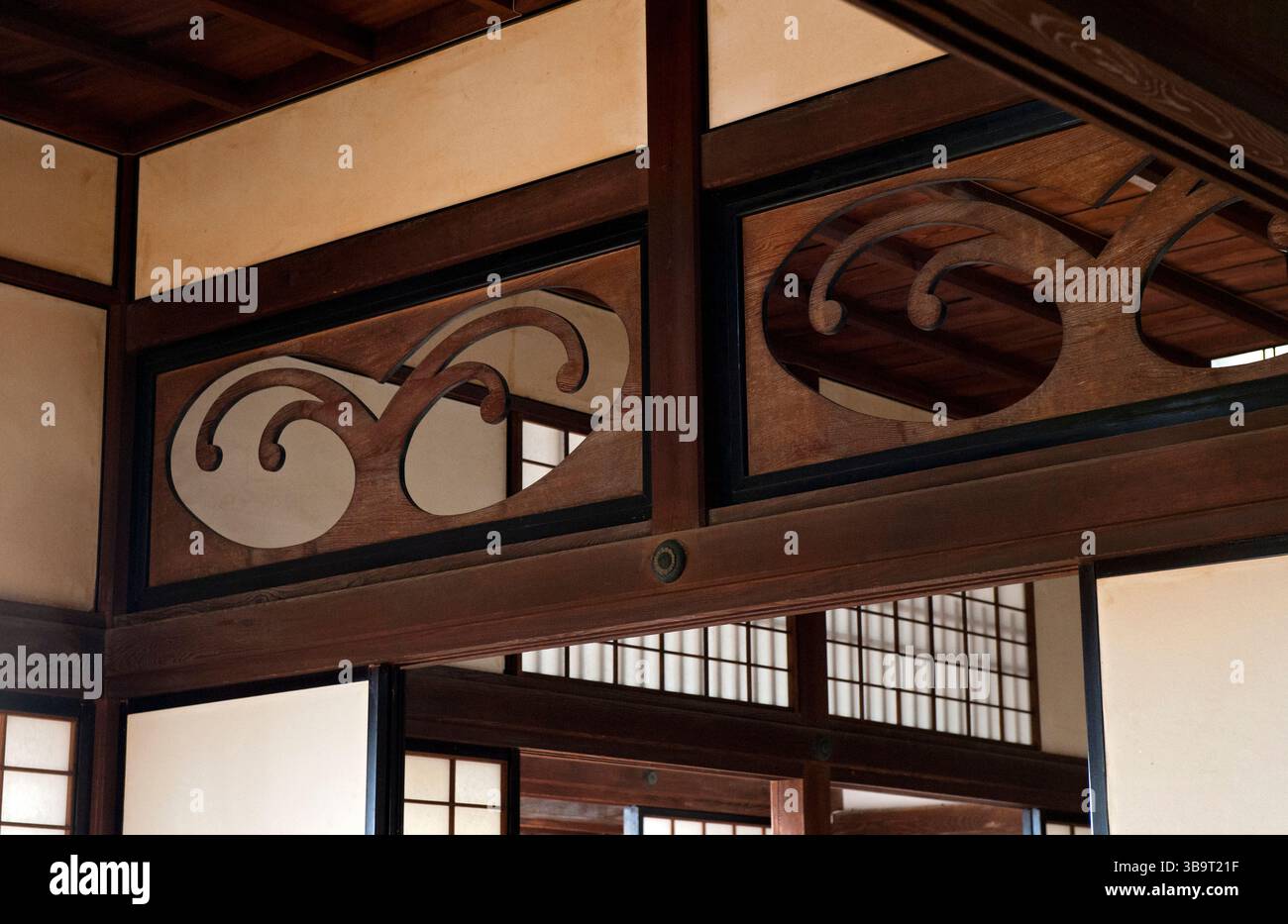 Japanese ranma (欄間) is a traditional architectural element of an ...