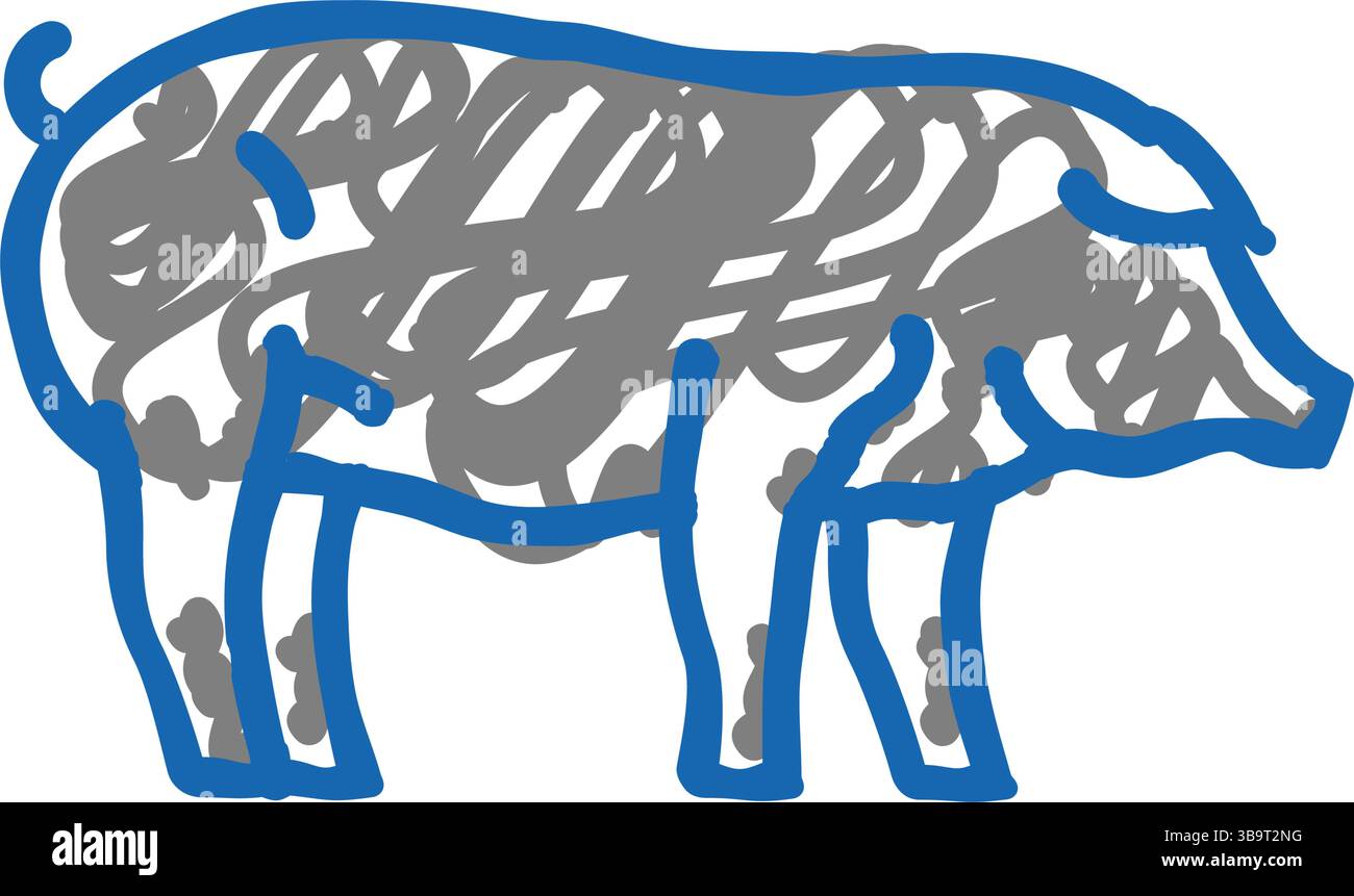 iberico pig breed icon doodle illustration Stock Vector Image & Art - Alamy