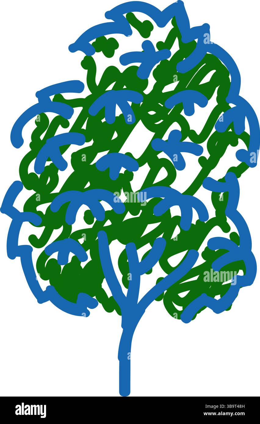 kauri tree jungle amazon icon doodle illustration Stock Vector Image ...